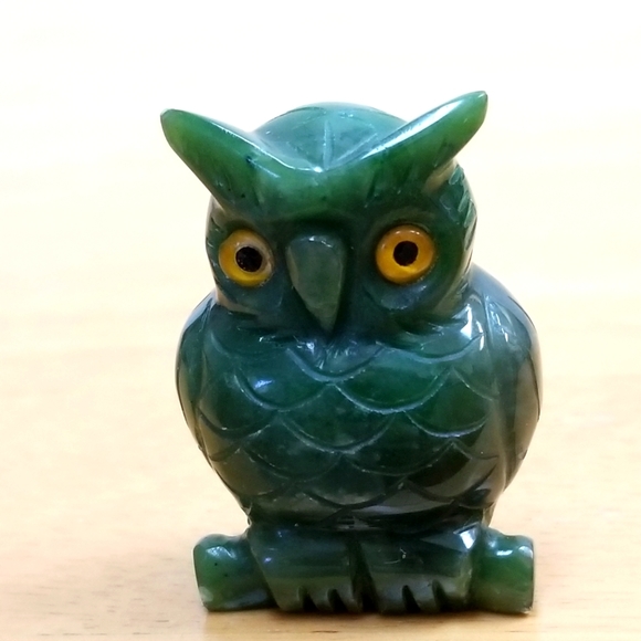 unbranded | Accents | 053 New Rare Real Collectible Green Jade Owl ...